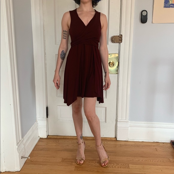 All Saints | Dresses | Maroon All Saints Wrap Dress Medium | Poshmark